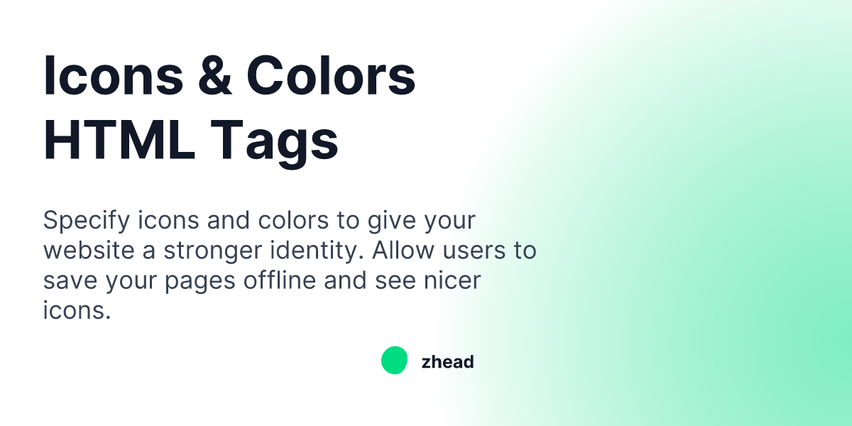 Icons & Colors HTML Tags · HTML Tag Collections · zhead